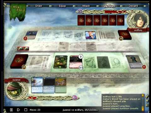 EDERON (Online Trading Card Game): Juzenzi (Hunter) vs Evilfury (Wizard ...