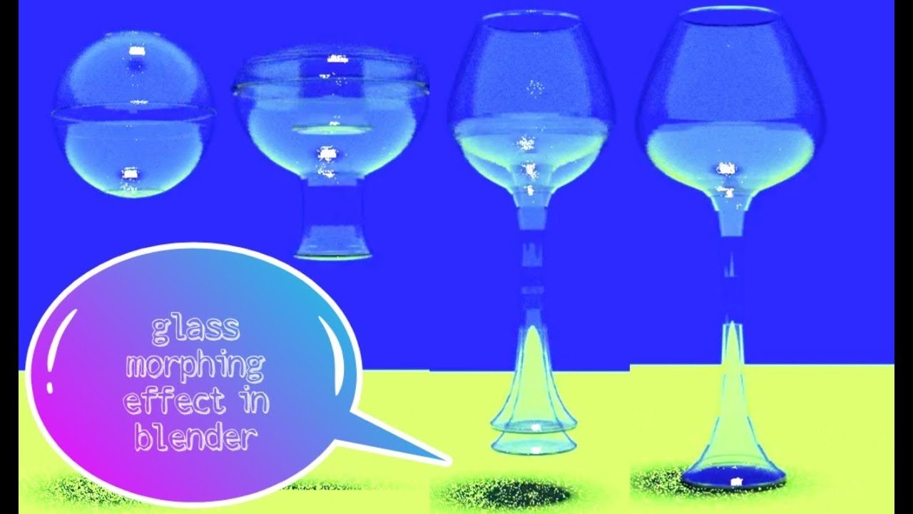 Glass molding in blender with morphing/morphing wine glass in blender ...