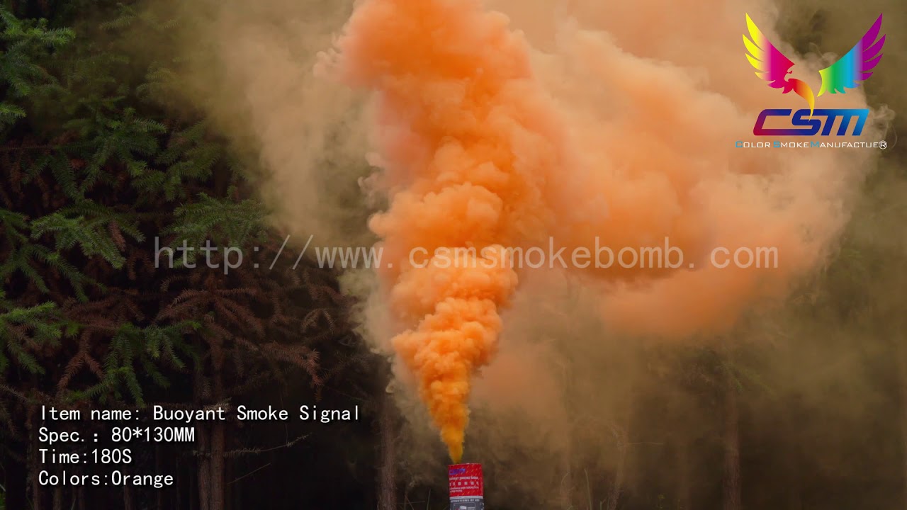 CSM BSS Orange Bouyant Smoke Signal - YouTube