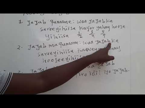 xisaab casharka 1aad Jajab ( fractions) - YouTube