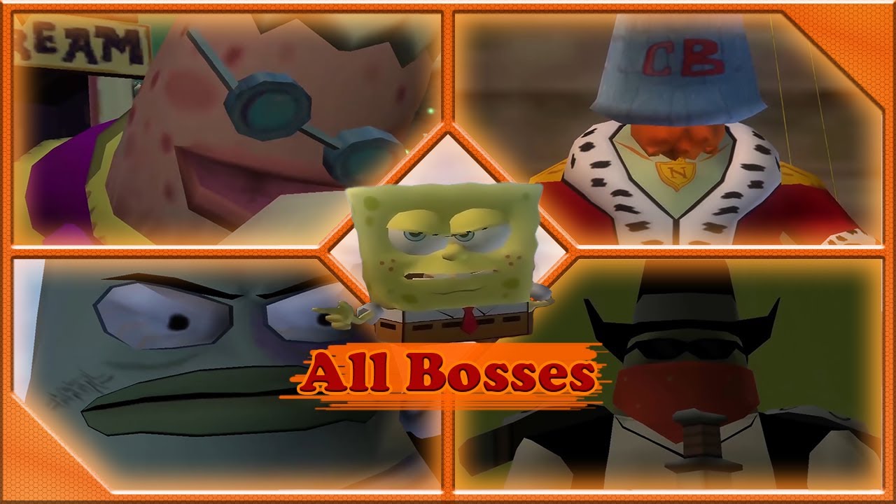 SpongeBob: Movie Bosses Fight + Ending - No Costumes - PS2 - YouTube