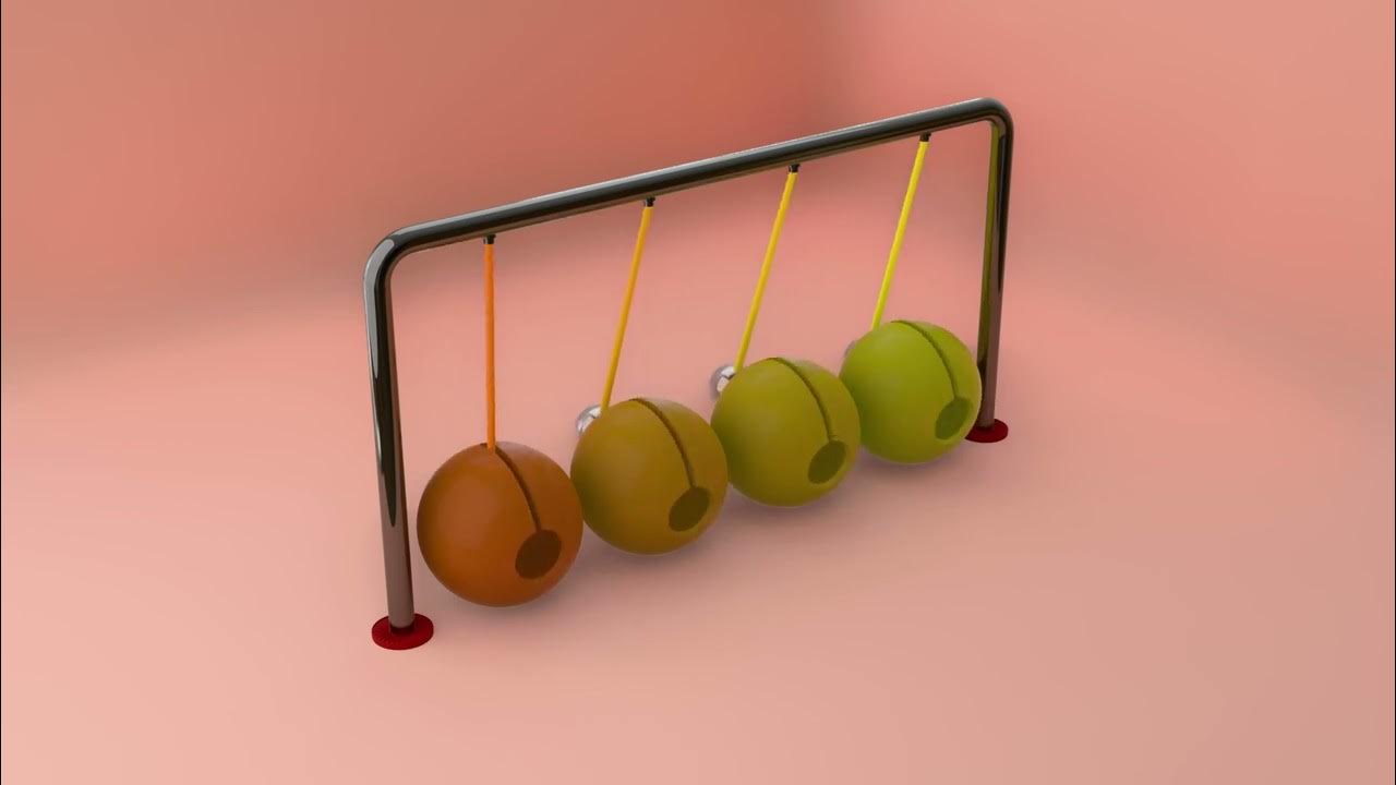 Relaxing Newton's Cradle Animation | Blender 3D | Stress Relief Loop Animation - YouTube