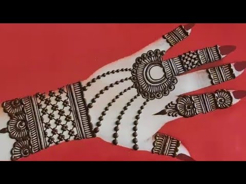 New stylish eid jewellery mehndi design||mehndi ka design lagan sikhe ...