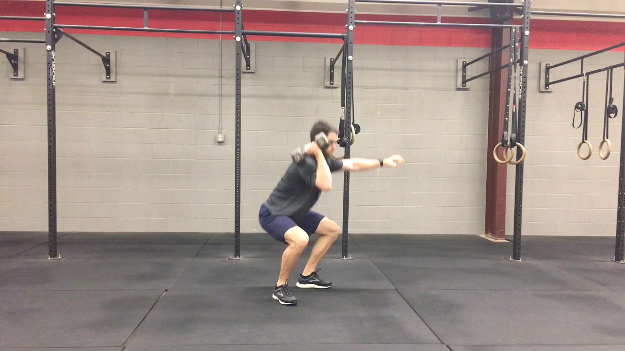 Single Arm DB Squat Clean - YouTube