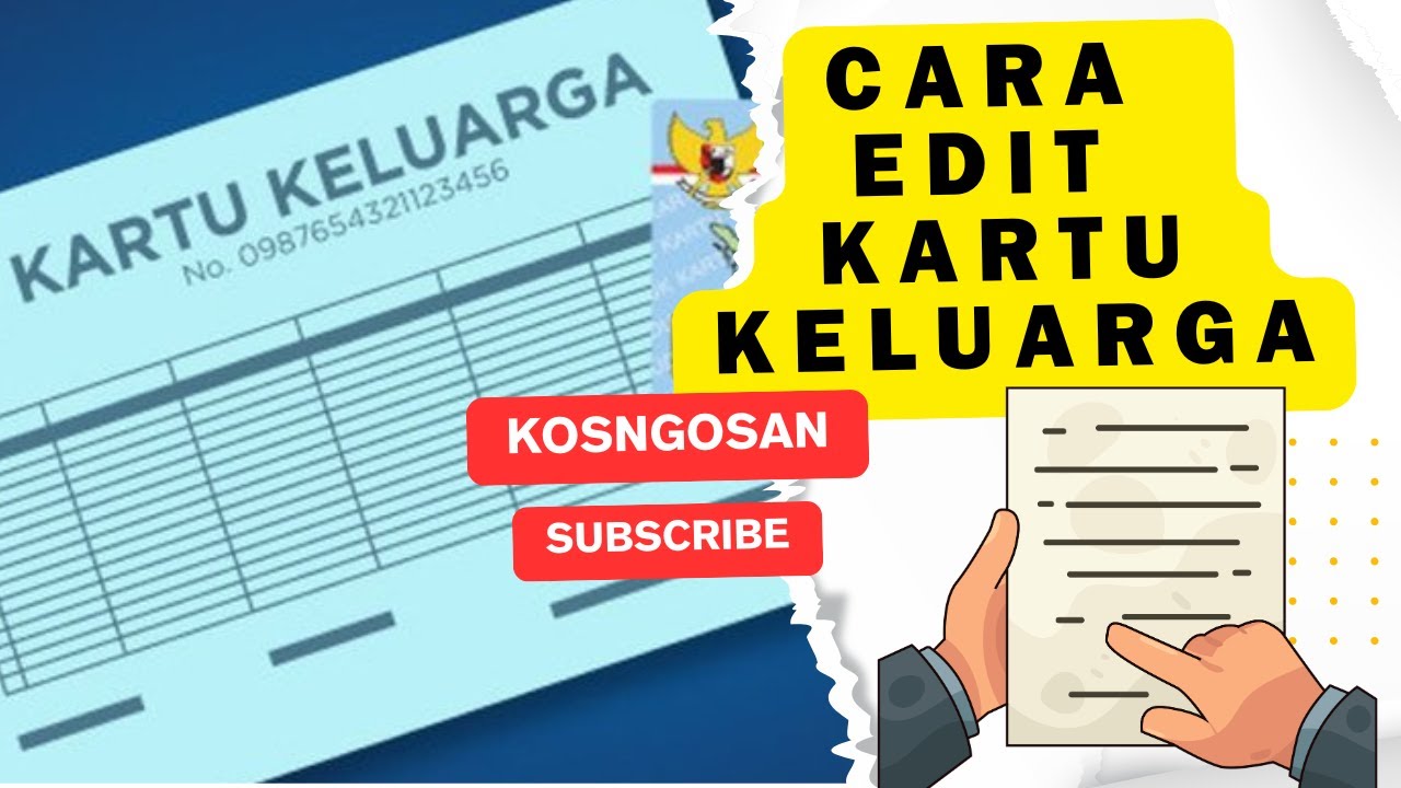 Cara Mengedit Kartu Keluarga KK hasil Scan - YouTube