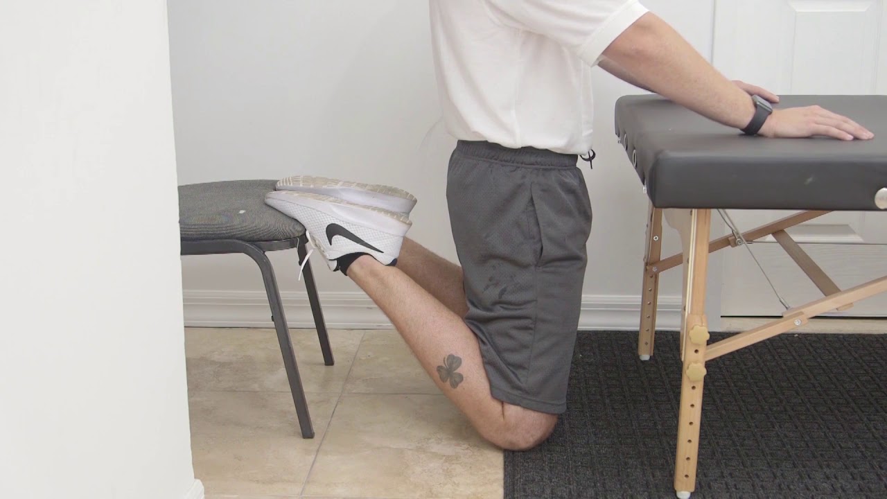 LL 15 Lower Leg Stretch with Chair - YouTube