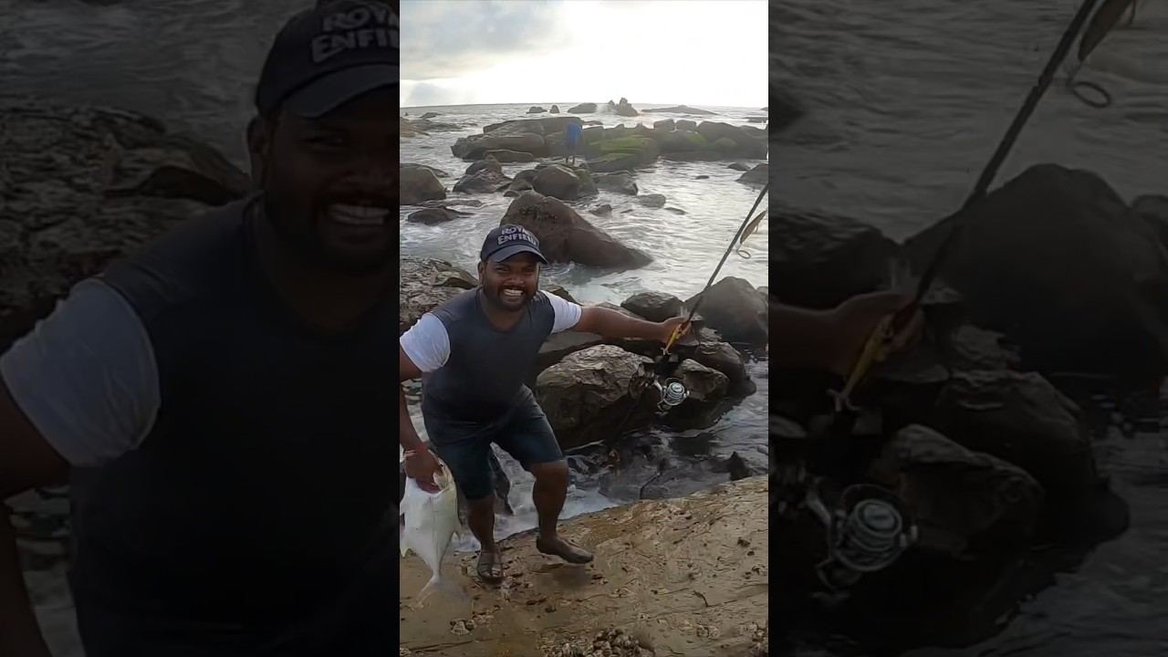 A big Size GT fish Caught🎣🌊#gtfishing #kokkarfish #fishing #rodfishing ...