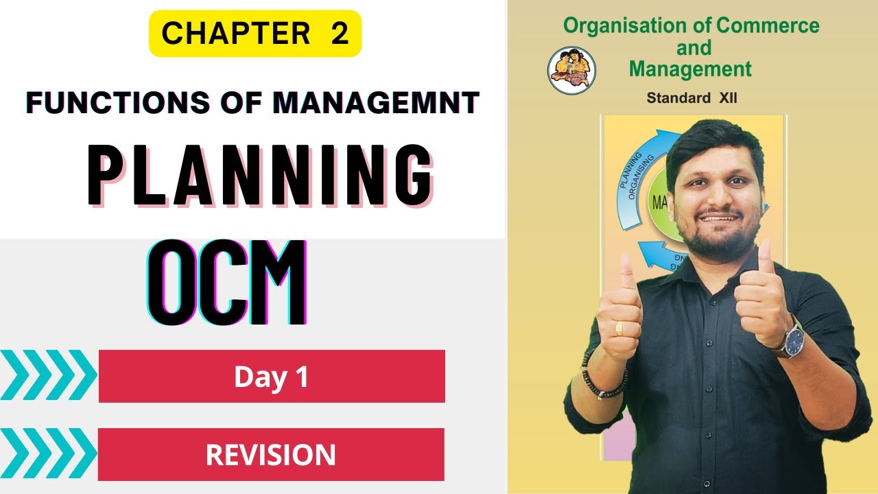 Chap 2 Functions of Management | Planning | day 1 | 12th OCM | HSC ...