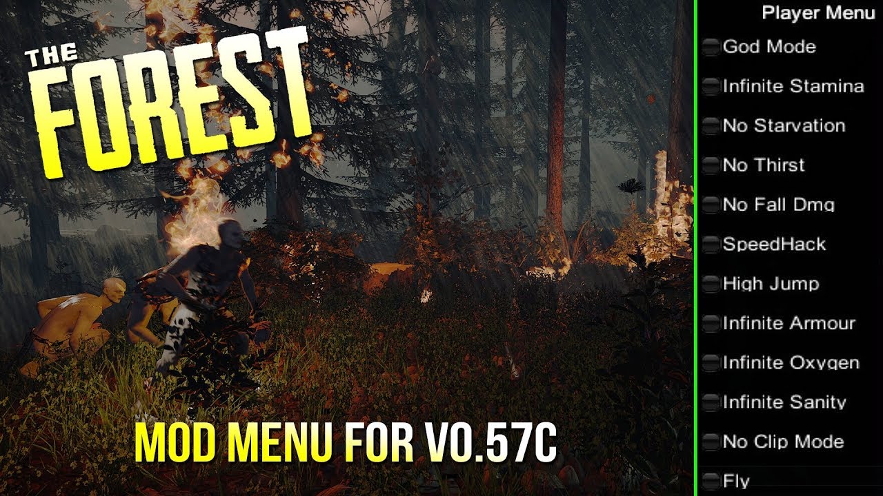 The Forest Mod Menu For v0.57c (Mediafire Link In Description) - YouTube