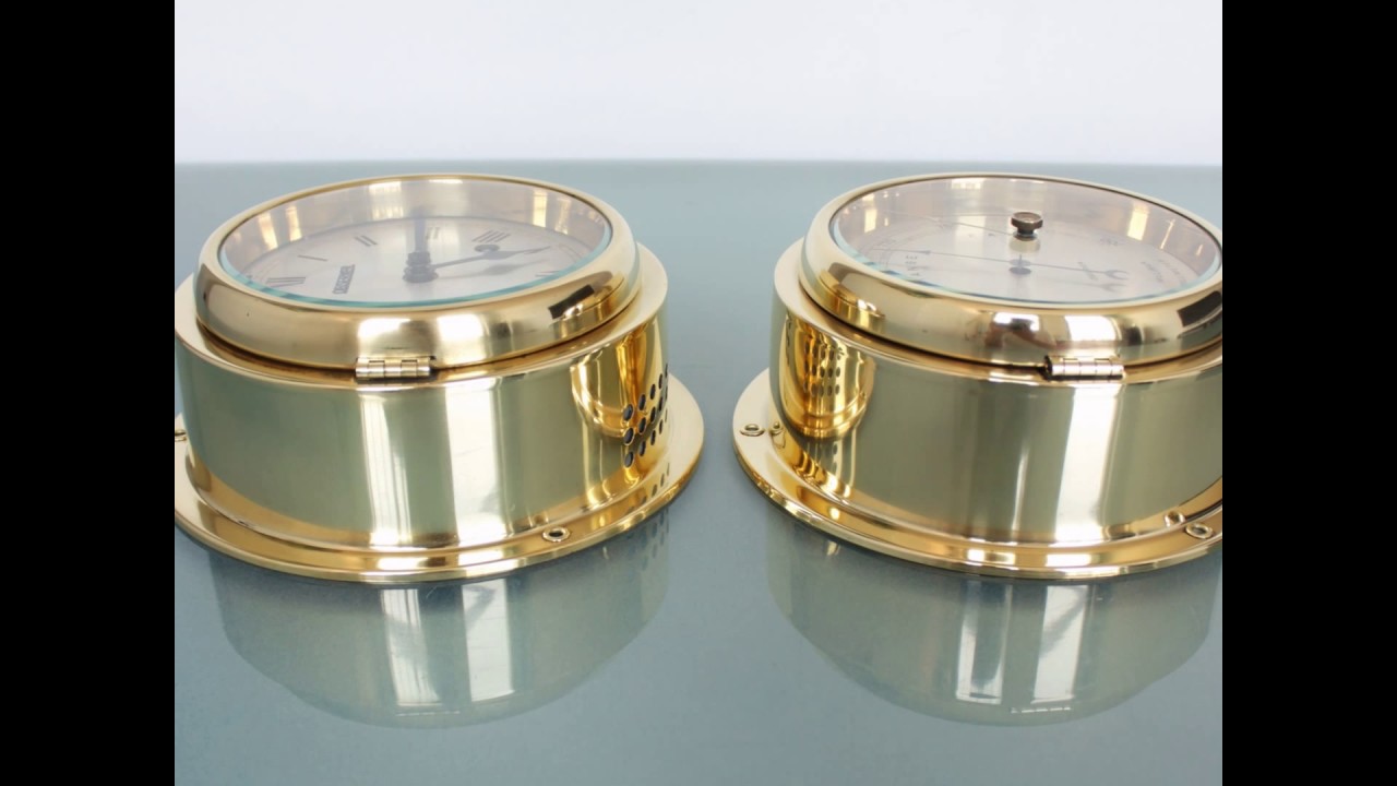 PHOTOSHOOT OBSERVER Set TOP Clock + Barometer Nautical German Chime ...