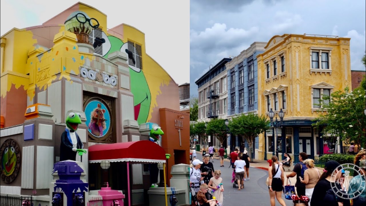 Grand Avenue/Muppets Courtyard Walkthrough at Disney's Hollywood ...