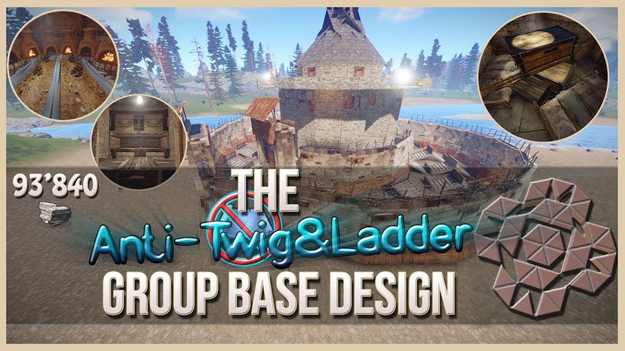 TWIG AND LADDER PROOF BASE DESIGN! | Rust Base Building #8 - YouTube