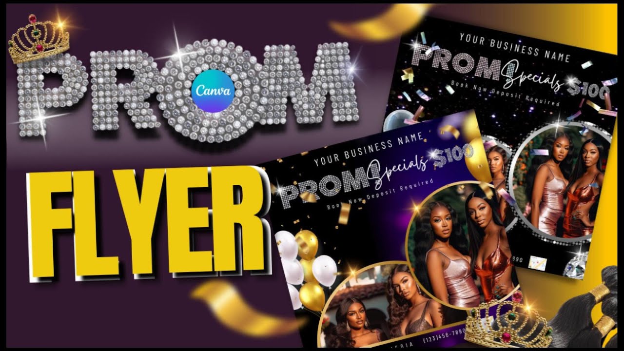How To Make A Motion Prom Booking Flyer Using Canva/ diy flyer design ...