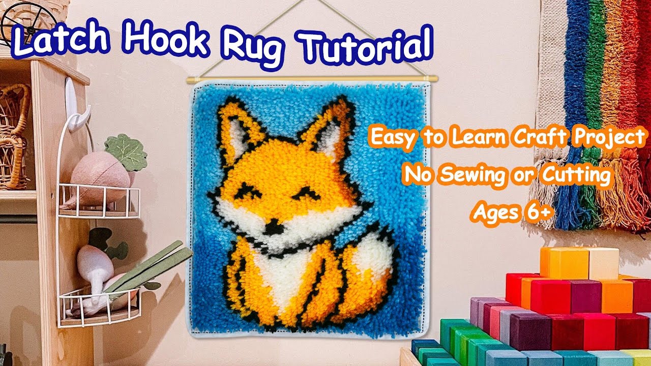 Fun DIY Latch Hook Rug for Kids - Easy No Sew Craft Project # ...