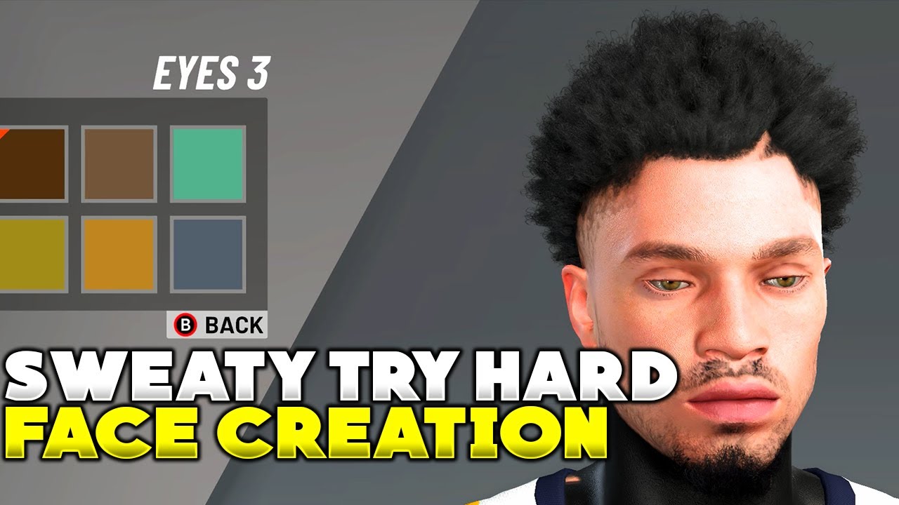 NBA 2K20 SWEATY TRY HARD FACE CREATION FACE SCAN KingSuperior FACE ...
