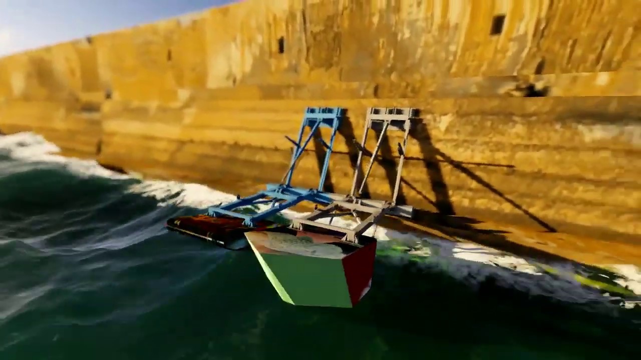EWP Jaffa Port wave power station illustration - YouTube