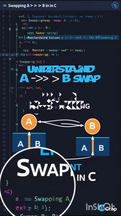 SWAP THE VALUE WITH USING THIRD VARIABLE IN C LANGUAGE | SIMPLE WAY | #shorts #clanguage - YouTube