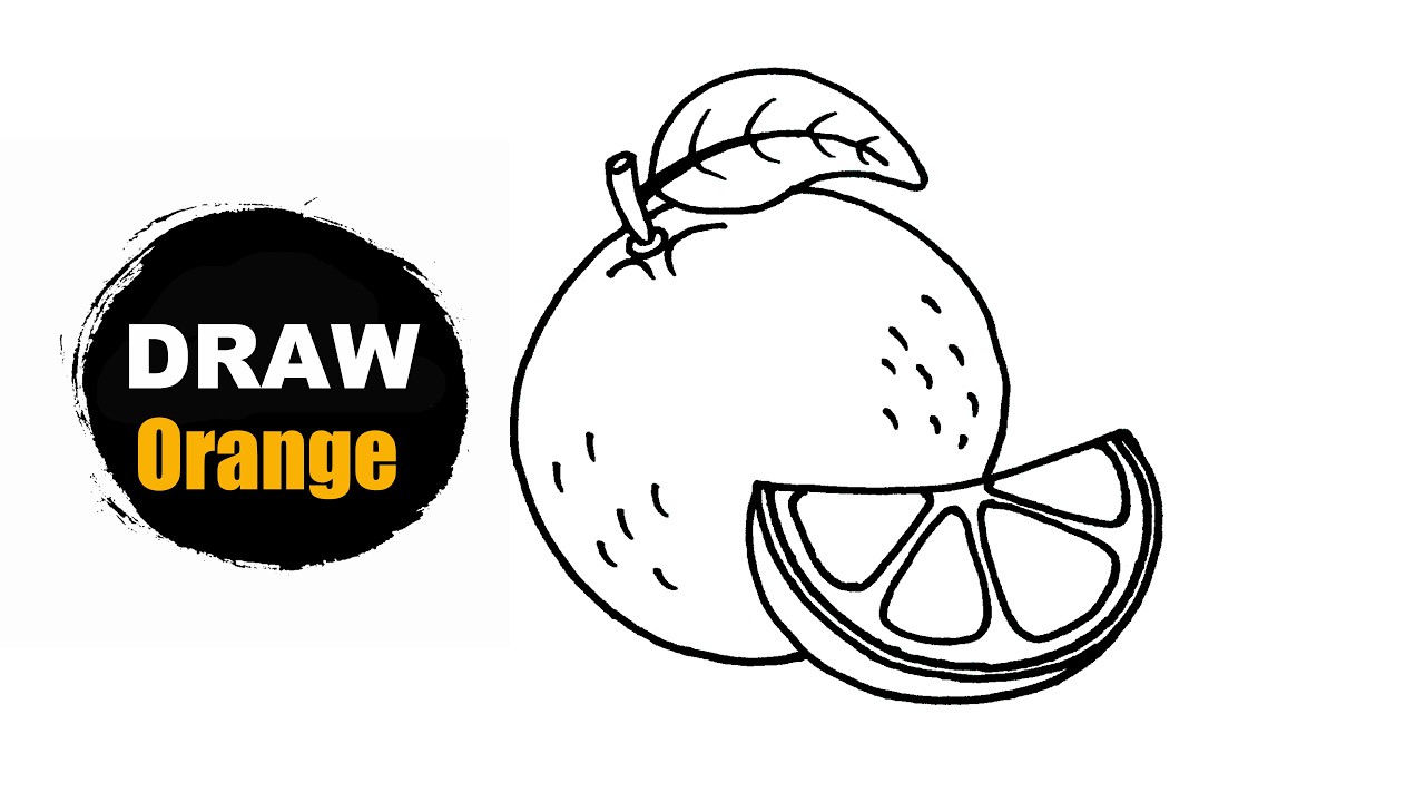 How To Draw A Orange Easy | Orange Fruit Drawing Easy Step By Step ...