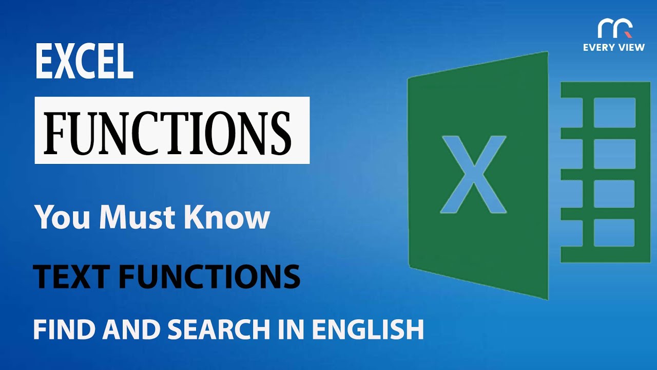Excel Text Functions in English - FIND AND SEARCH - YouTube
