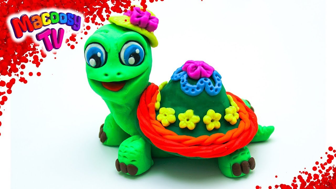 How to make Cute Turtle out of Play Doh | Learning With Macoosy TV ...