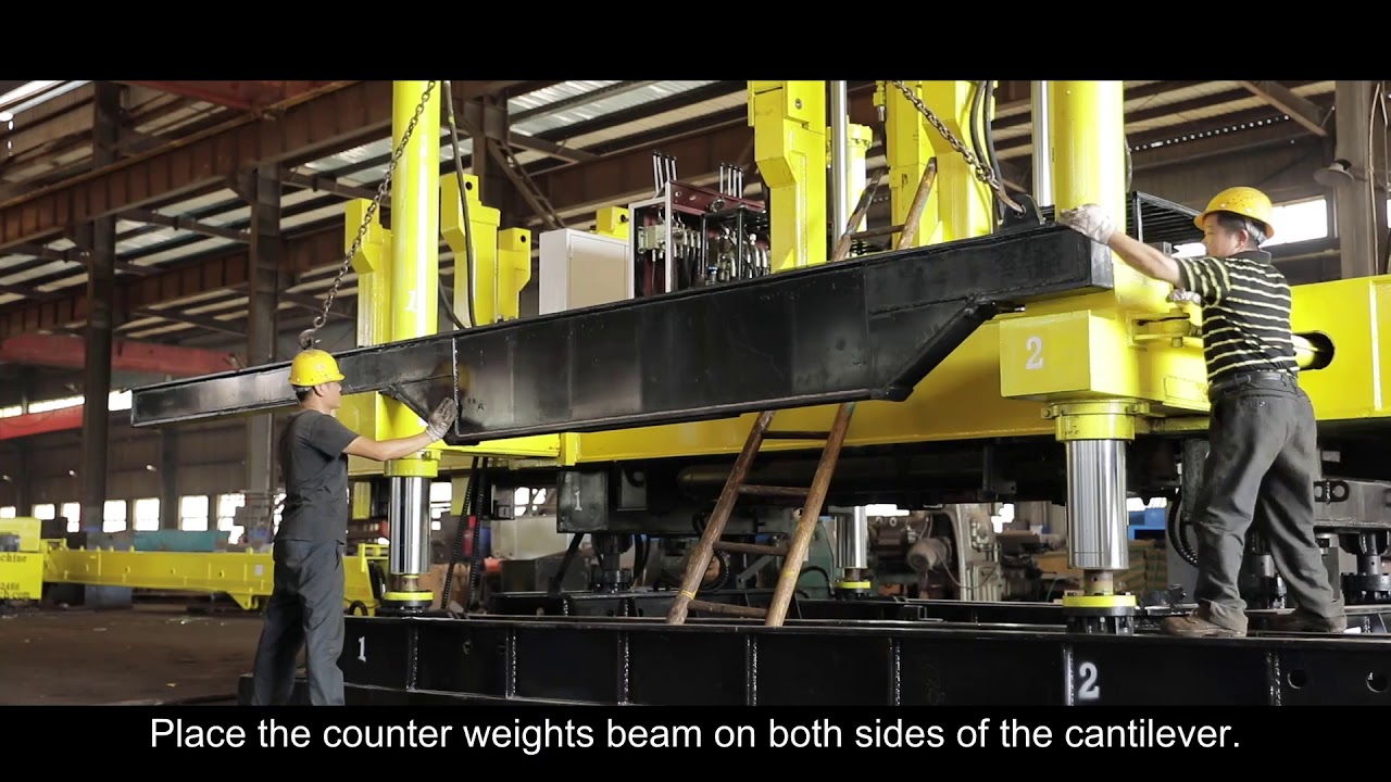 7 install the counterweight beam - YouTube