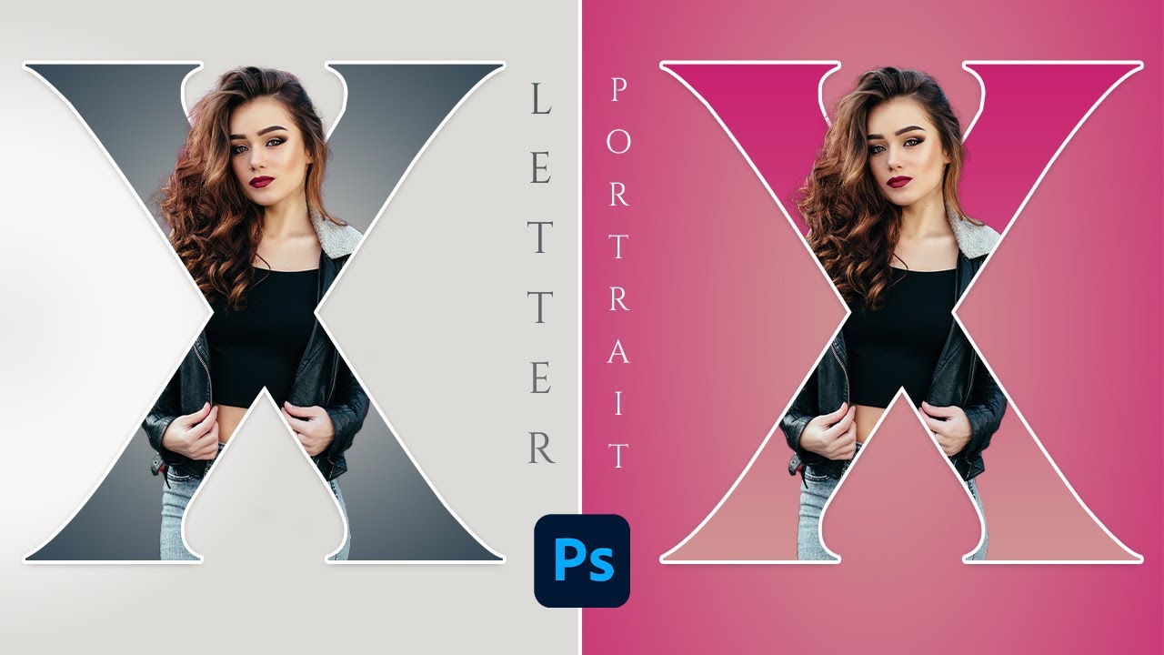 Letter X Portrait design in photoshop | Portrait effect photoshop ...