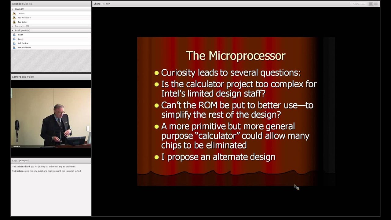 CMSV-TOCS: Ted Hoff (Inventor of the microprocessor) 2012-03-20 - YouTube