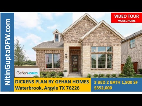 Dickens Plan By Gehan Homes In Waterbrook Argyle, TX - YouTube