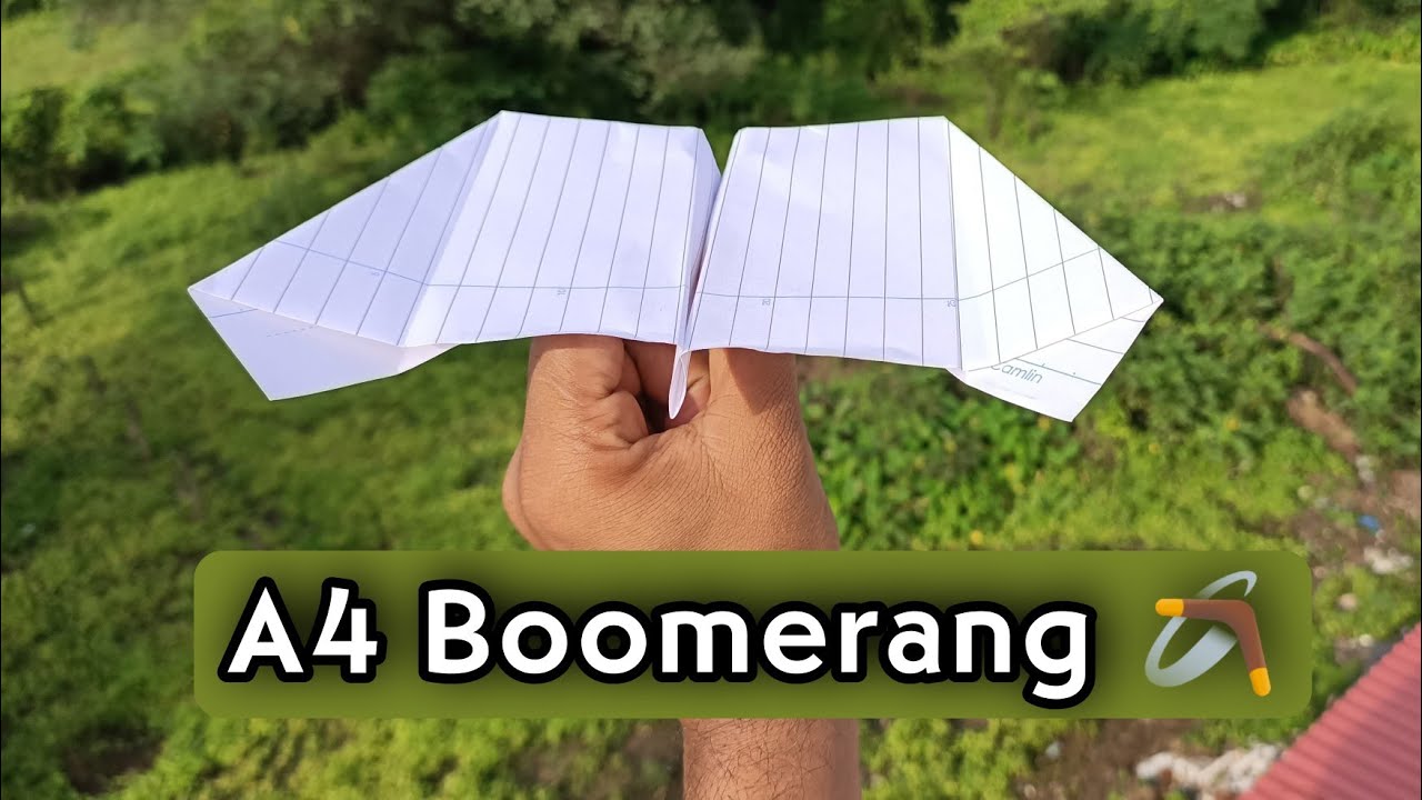 A4 Boomerang, how to make notebook flying boomerang, best paper ...