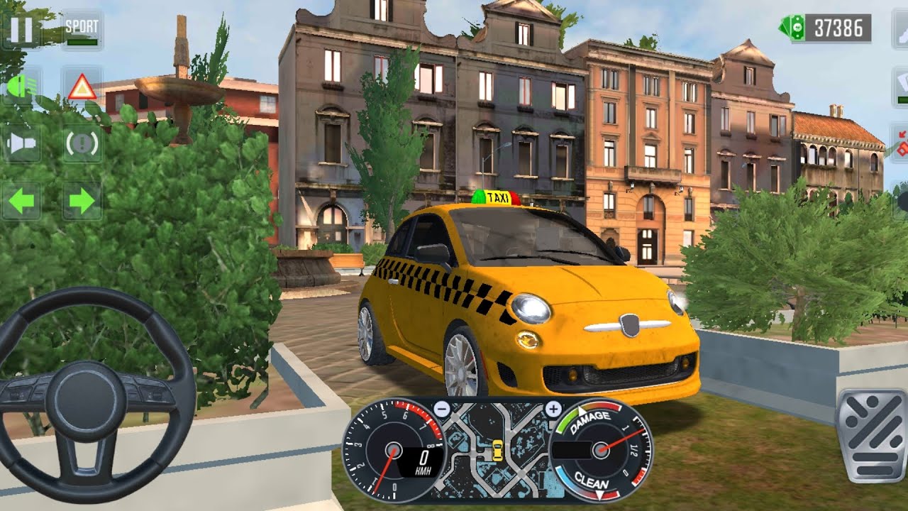 Taxi Sim #2025 🚖 Fiat Mini 500 Car GRAZY UBER DRIVING _Car Games 3D ...
