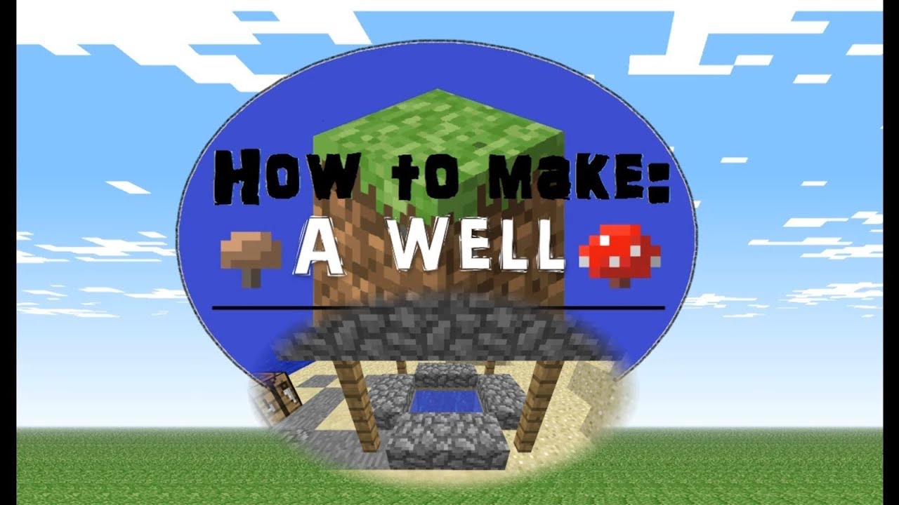 Minecraft - How to make a Well (contains infinite water) - YouTube