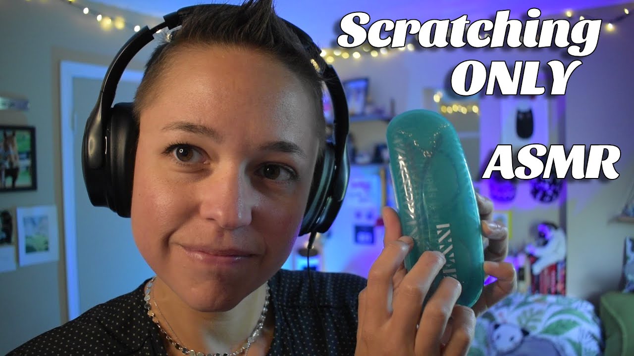 ASMR Scratching ONLY (whispering, scratching on different textures ...