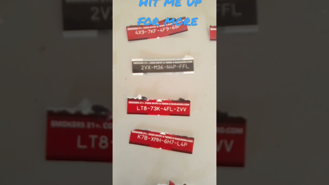 Free Marlboro pack codes - YouTube