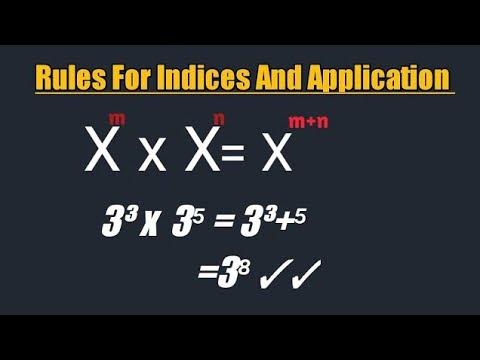 How To Solve indices - YouTube
