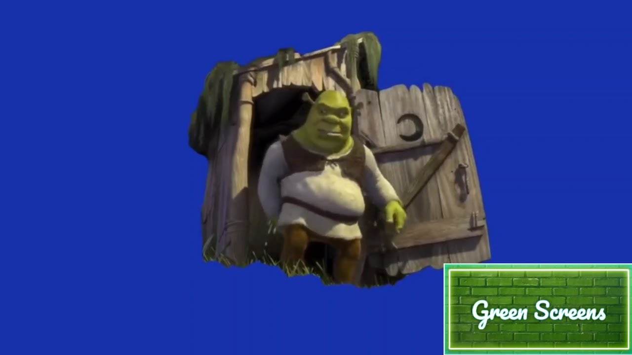 Shrek Bursts Out Of His Outhouse (Green Screen Chroma Key Effect ...