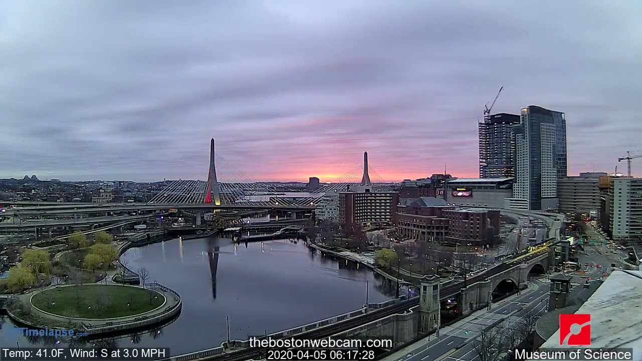 Boston sunrise timelapse April 5, 2020 - YouTube