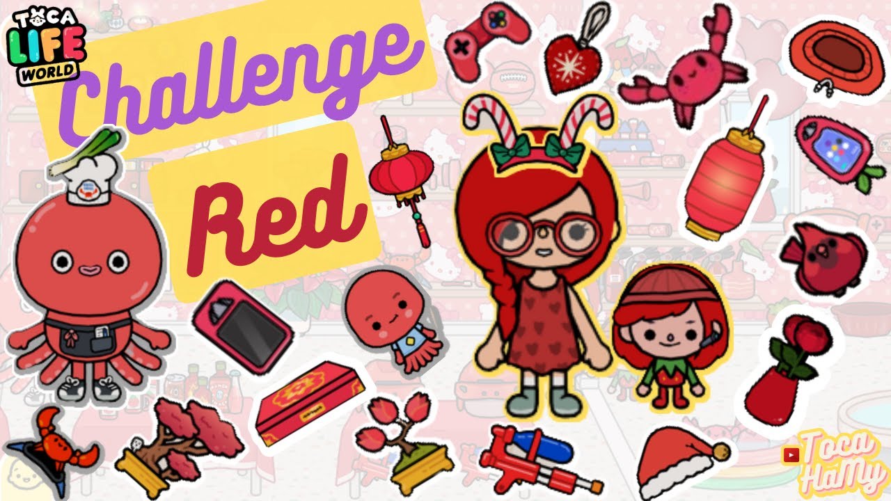 Challenge RED - How To Find RED Items in Toca Boca Life World - Thử ...