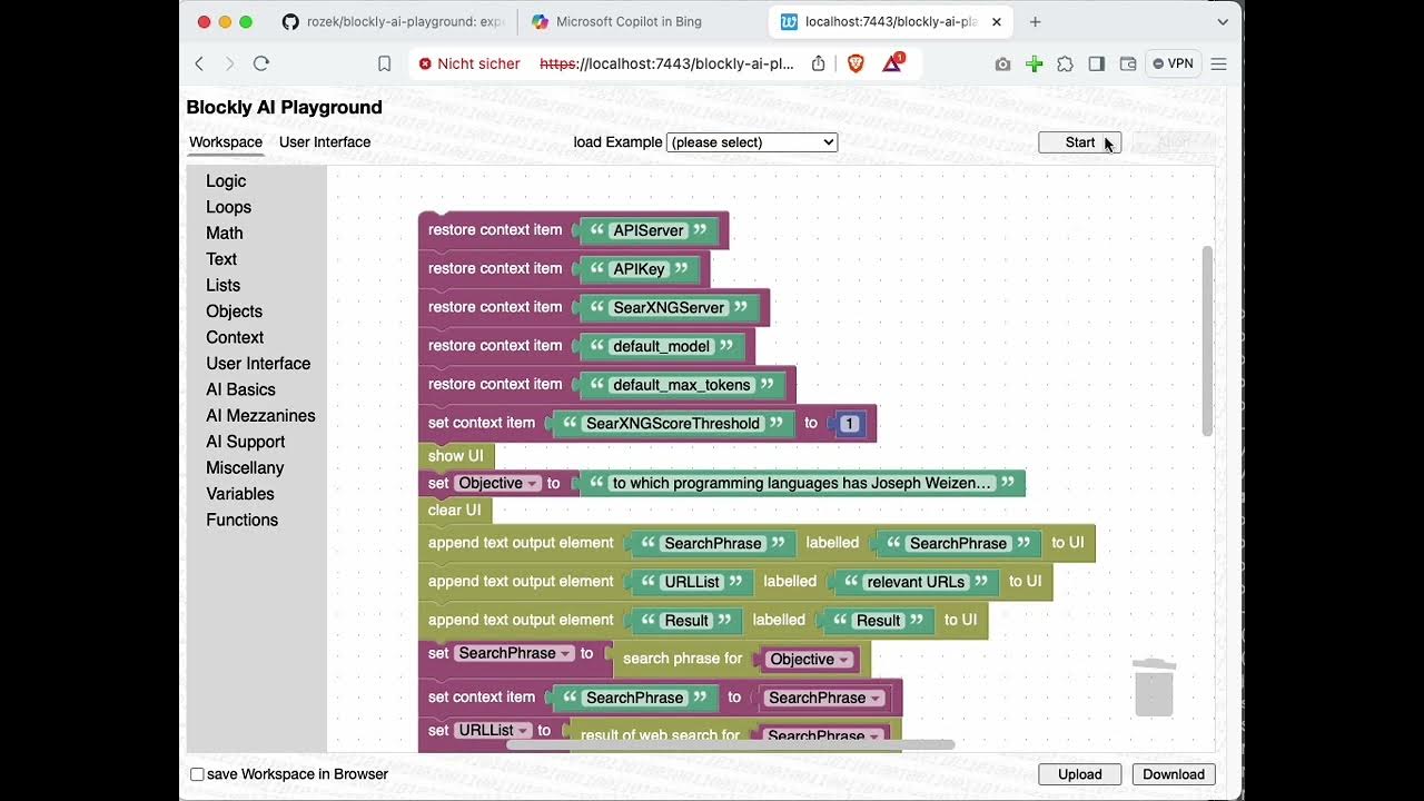Blockly AI Playground - build your own Copilot (no programming experience required) - YouTube