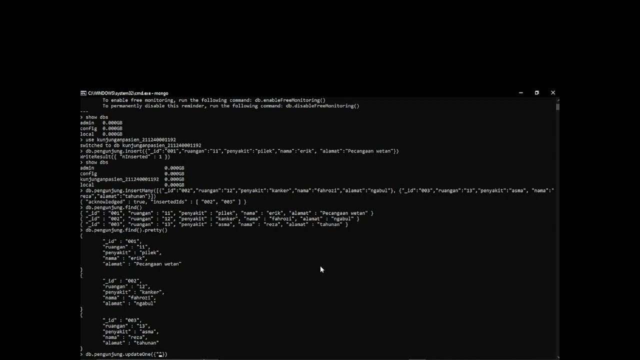 Membuat CRUD di Mongodb - YouTube