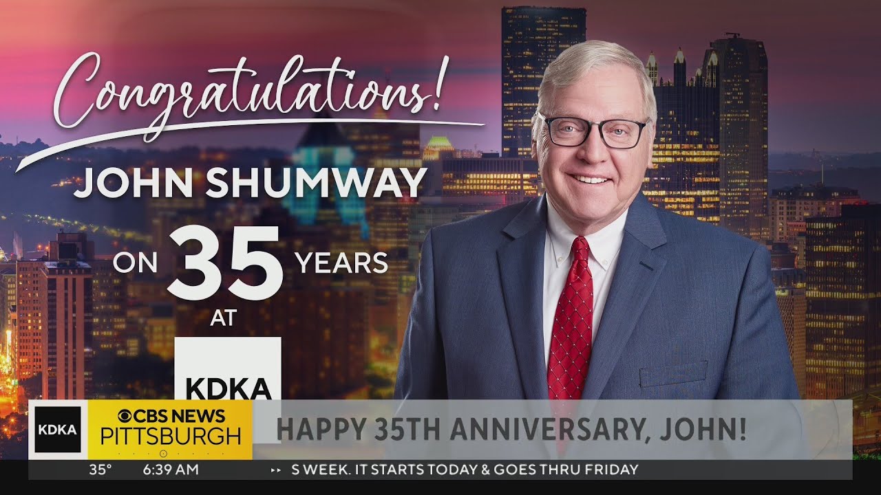 John Shumway celebrates 35th anniversary at KDKA-TV - YouTube