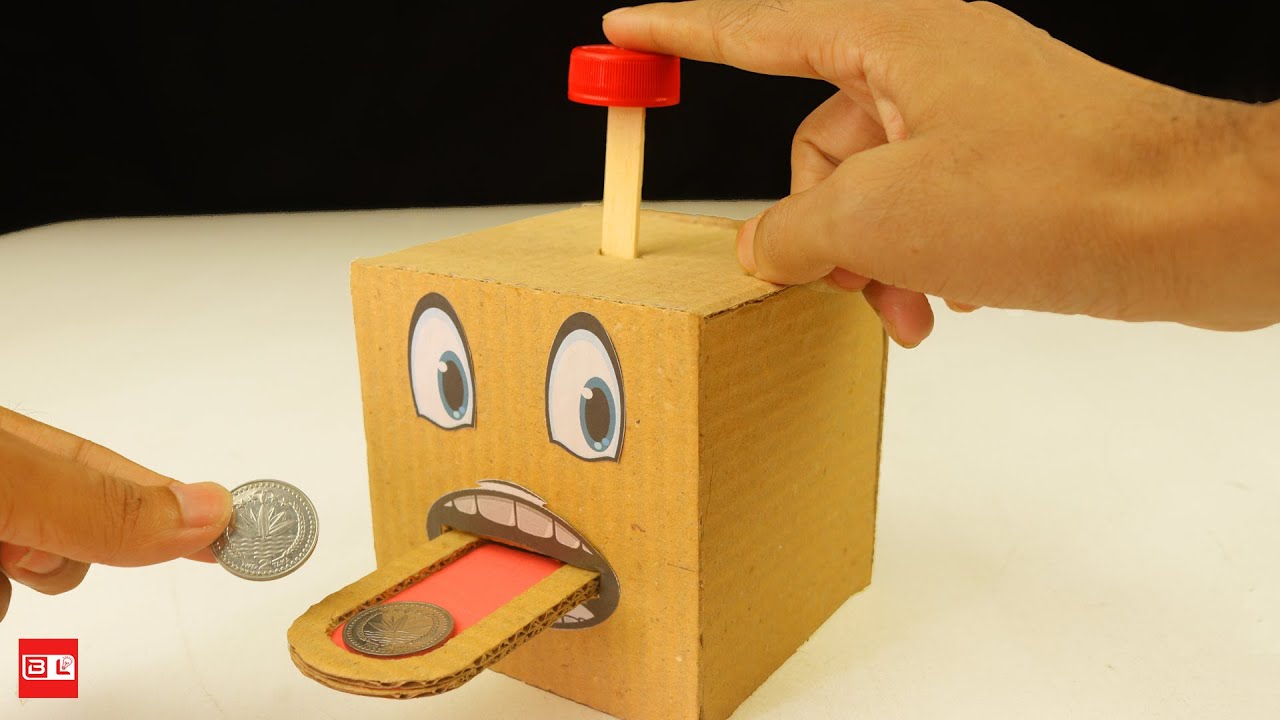 2 Amazing Coin Bank Box from Cardboard | Awesome cardboard Project ...