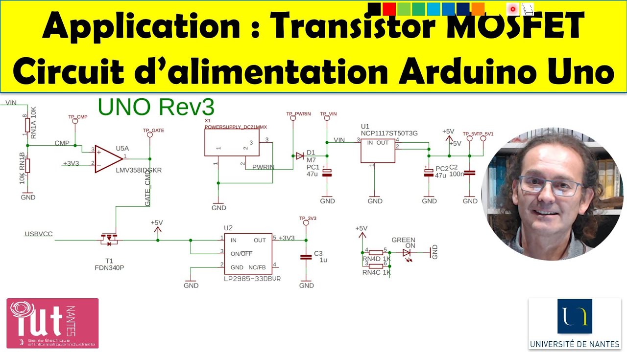 Application MOSFET : Circuit d'alimentation de l'Arduino UNO - YouTube