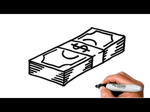 How to Draw MONEY EASY Step by Step