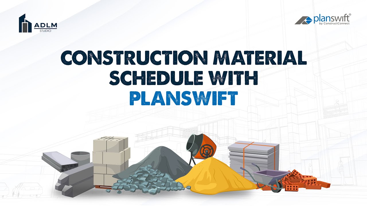 How to prepare Material Schedule with Planswift (Part 1) - YouTube