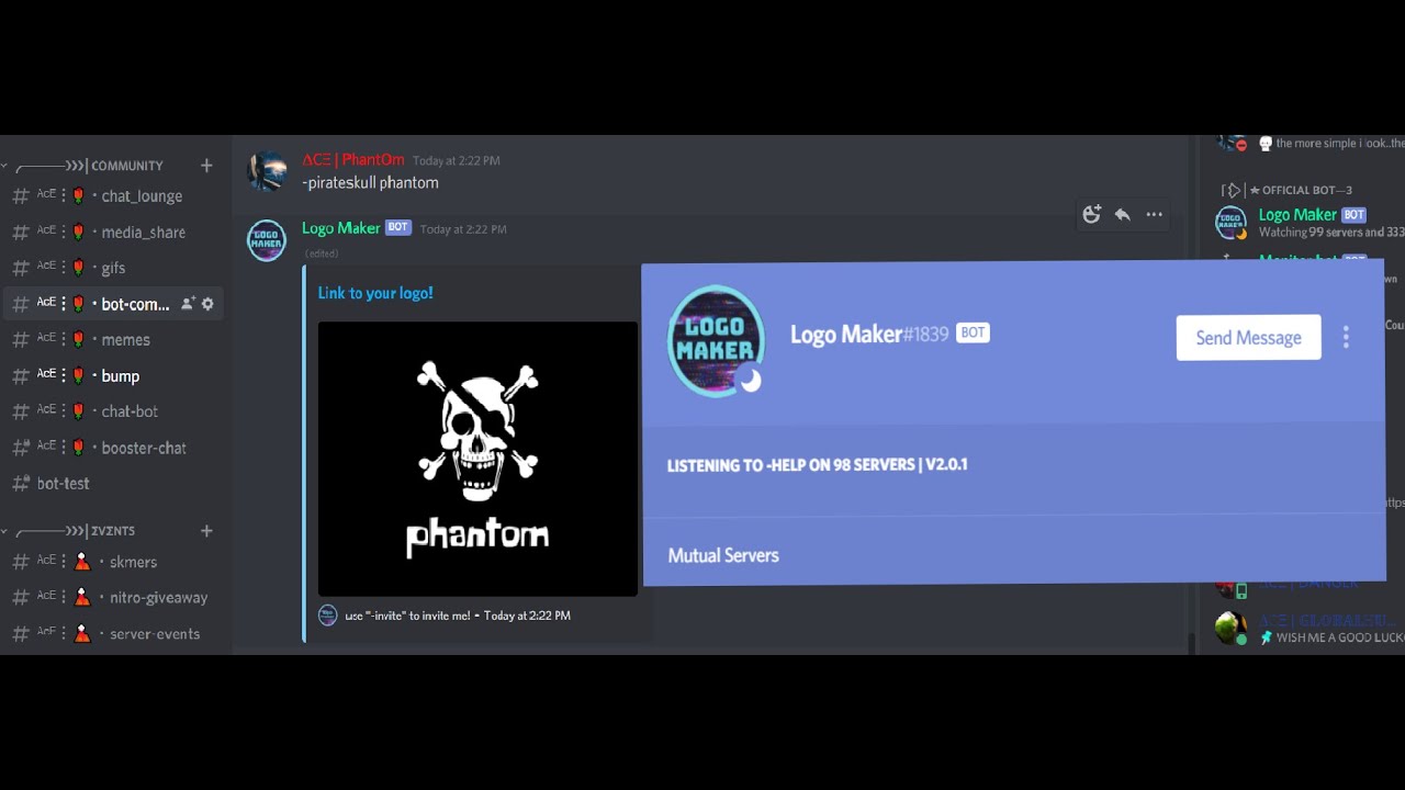 YOU CAN GENERATE LOGOS WITH THIS DISCORD BOT !!!!! - YouTube