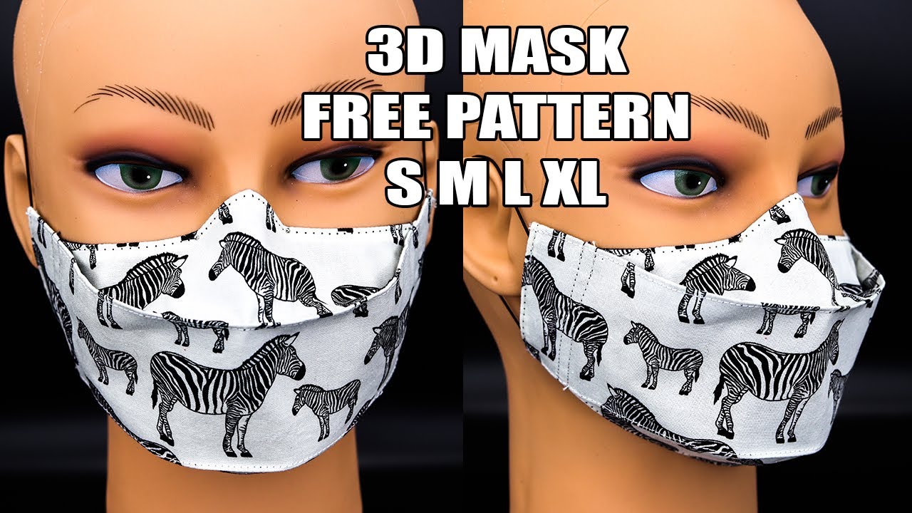 Breathable 3D Face Mask Sewing Tutorial FREE PATTERN 😷 #01 - YouTube