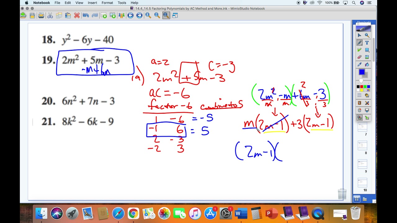 14 4 AC Method Practice Problems - YouTube