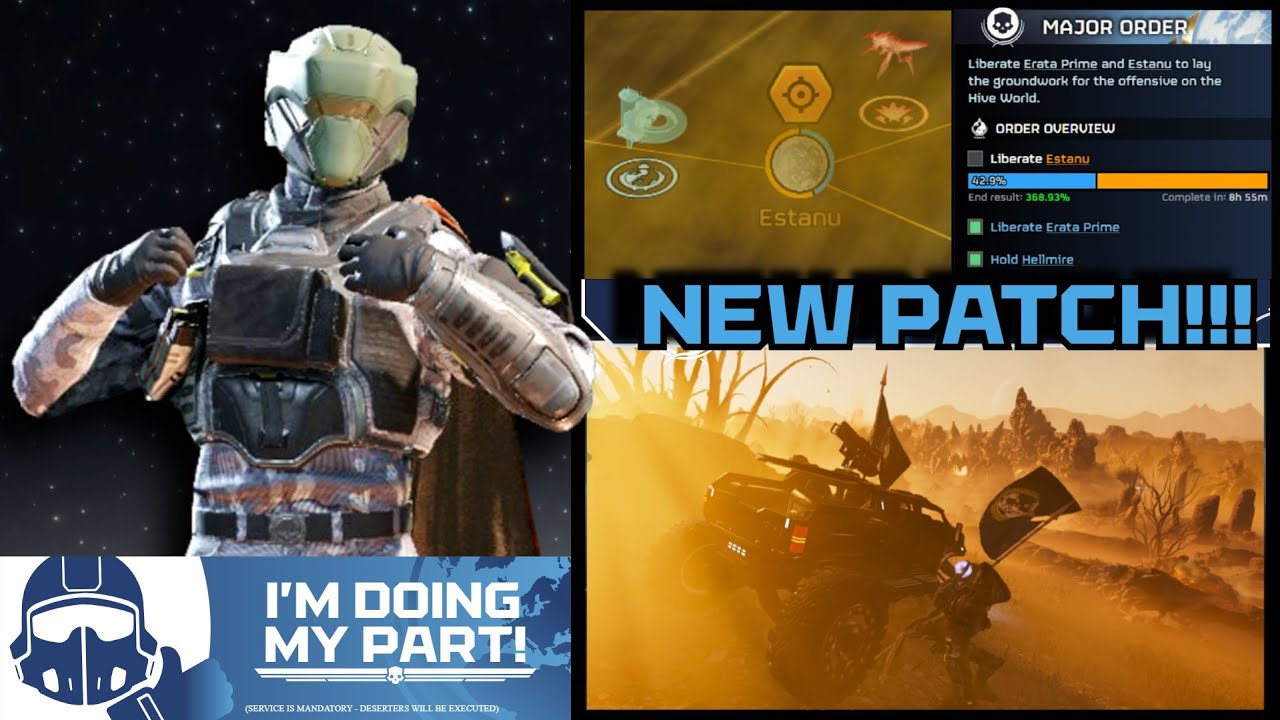 NEW PATCH! | ESTANU! | HELLDIVERS 2 - YouTube