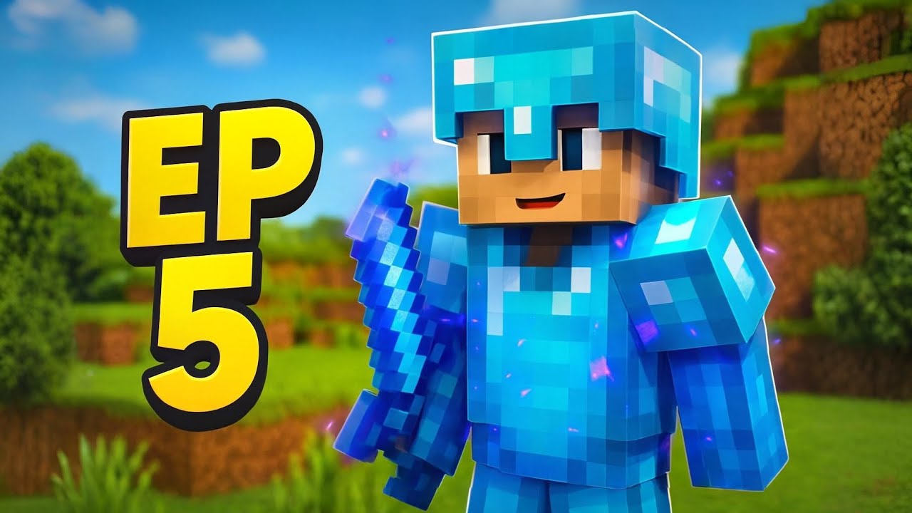 Minecraft Ep 5: Full Diamond Armor & Enchantments OP Gear!" - YouTube
