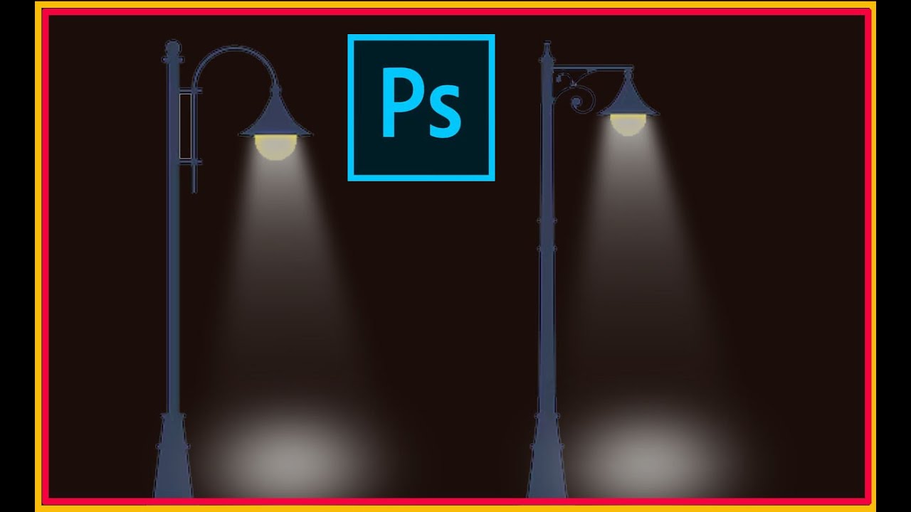 Photoshop Spotlight Effect Road Light Pole || Street Lamp Realistic ...